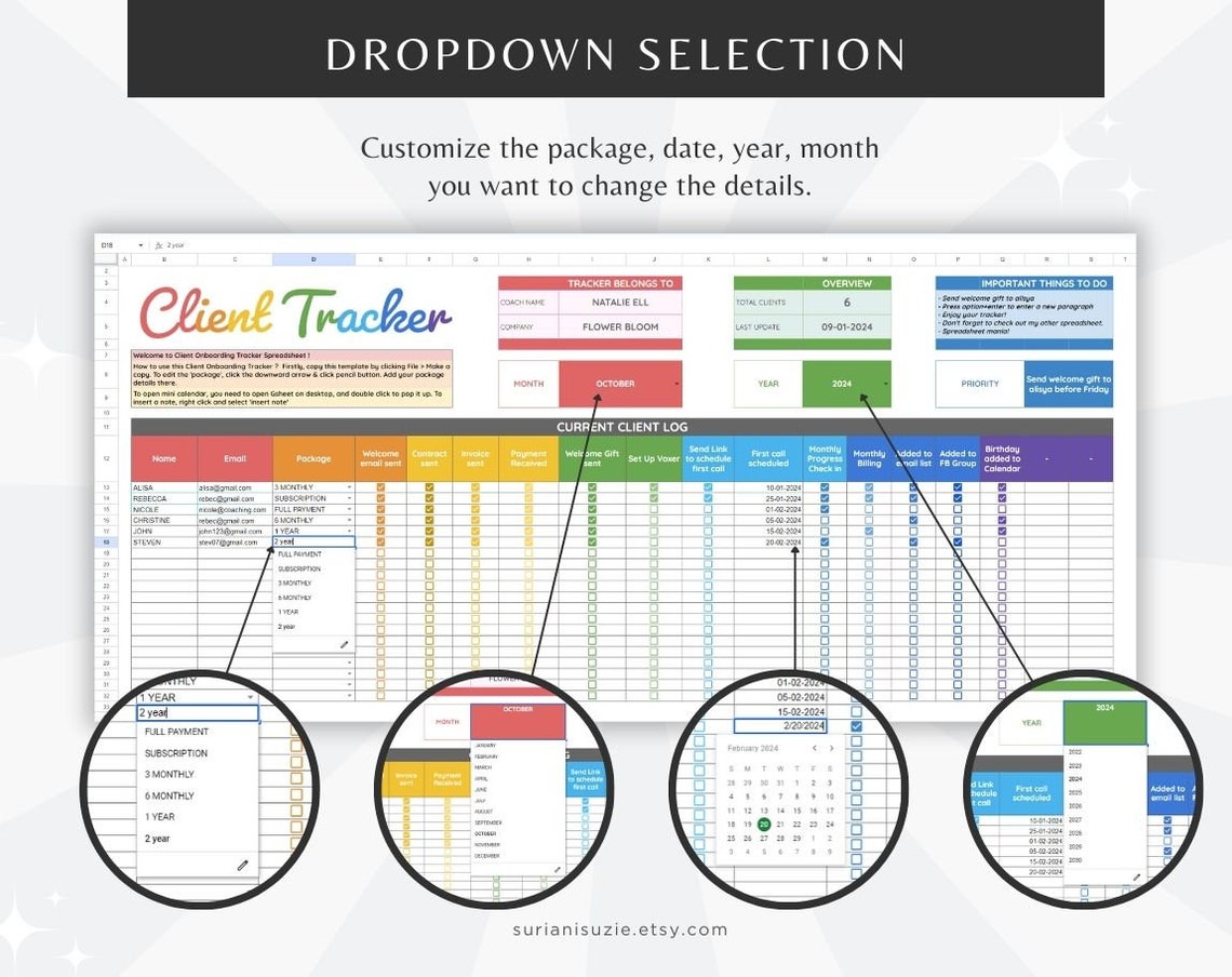 Client Onboarding Tracker: Coaching Management Google Sheet - Etsy