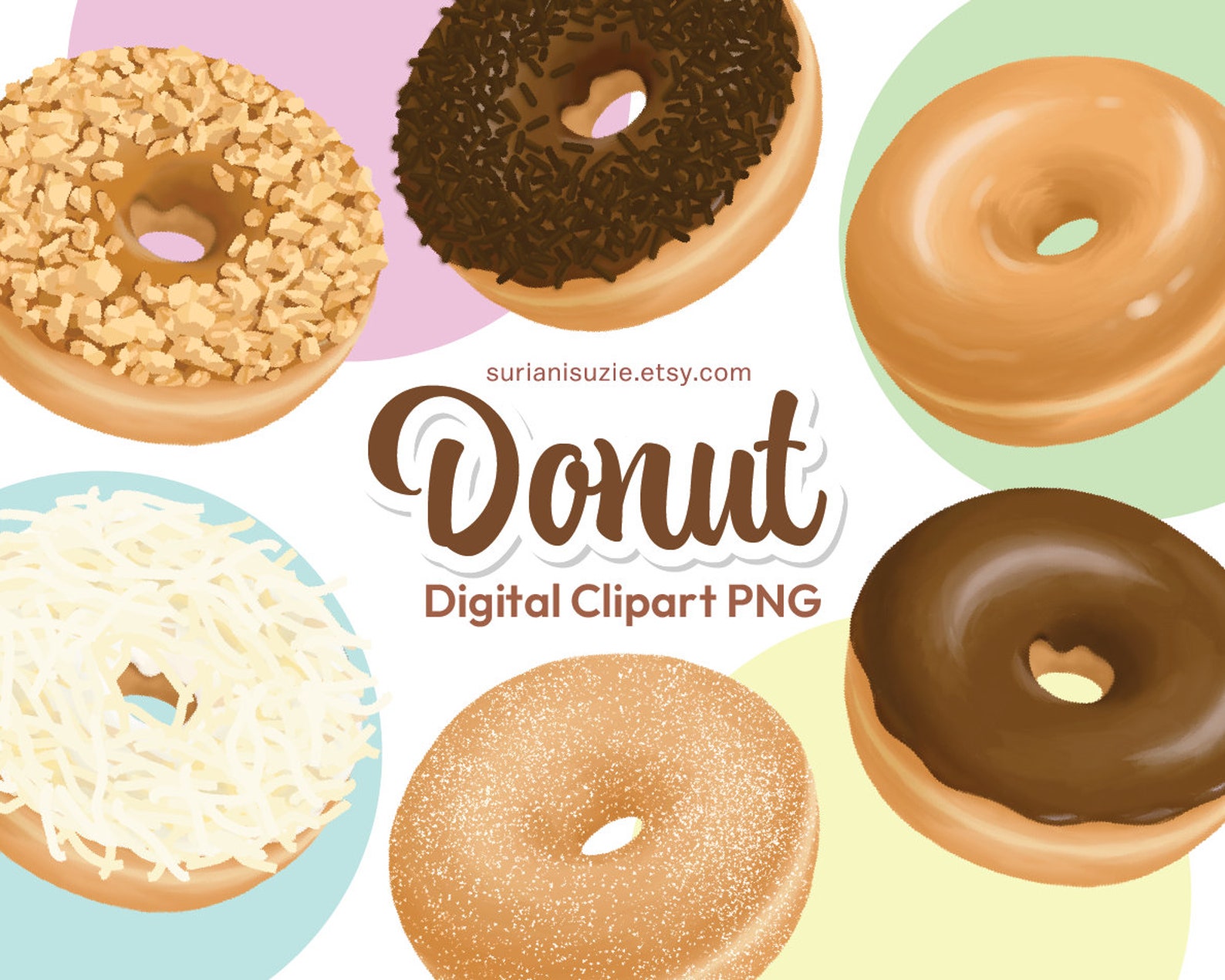 Donut Clipart PNG, Sweet Bites Clip Art, Bakery Cliparts, Cakes Baking ...