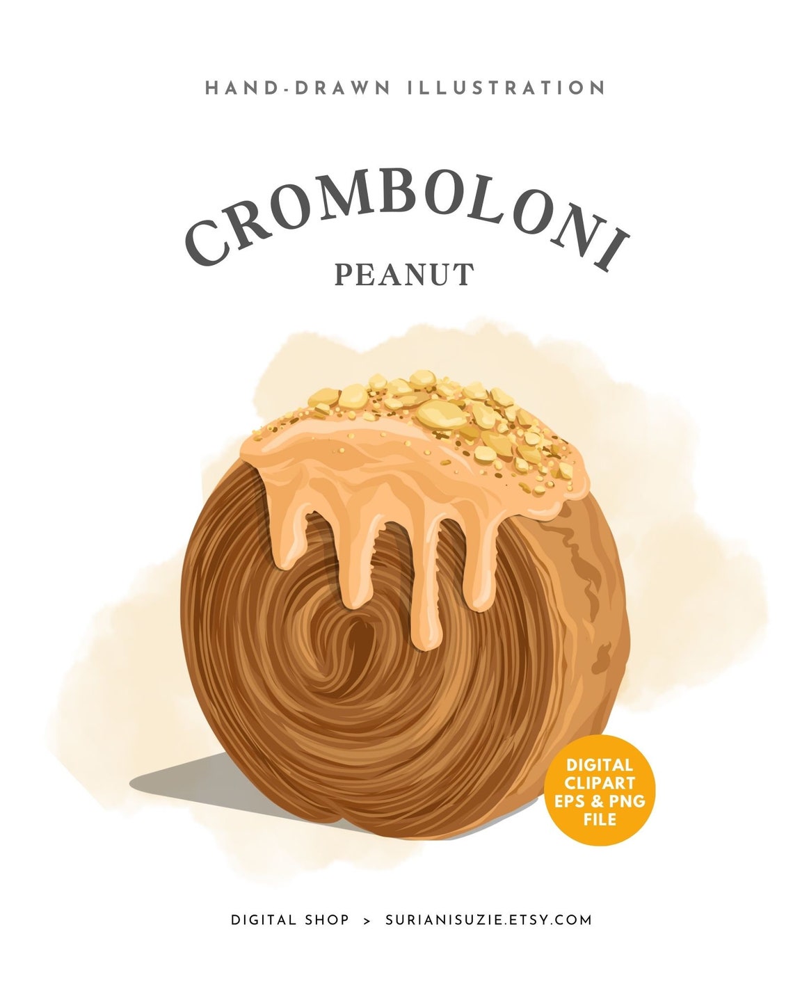 Cromboloni, Croissant Bomboloni, Digital Clipart EPS, and PNG, Vector ...