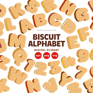 Biscuit Alphabet Clipart, PNG, EPS, SVG, Vector Graphics, Letters ...