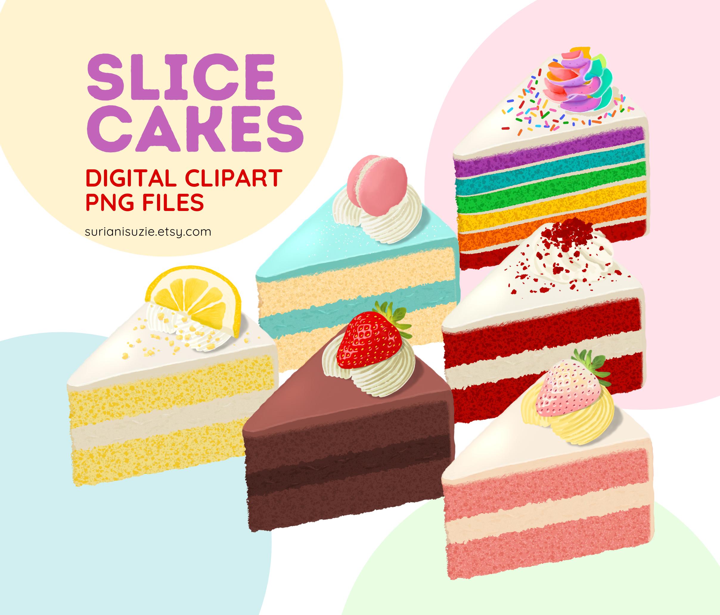 Slice Cake Clipart PNG, Sweet Bites Clip Art, Bakery Cliparts, Cakes ...