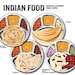Indian Food Clipart, Chapati, Nan, Thosai, Prata, Roti Canai, EPS, PNG ...