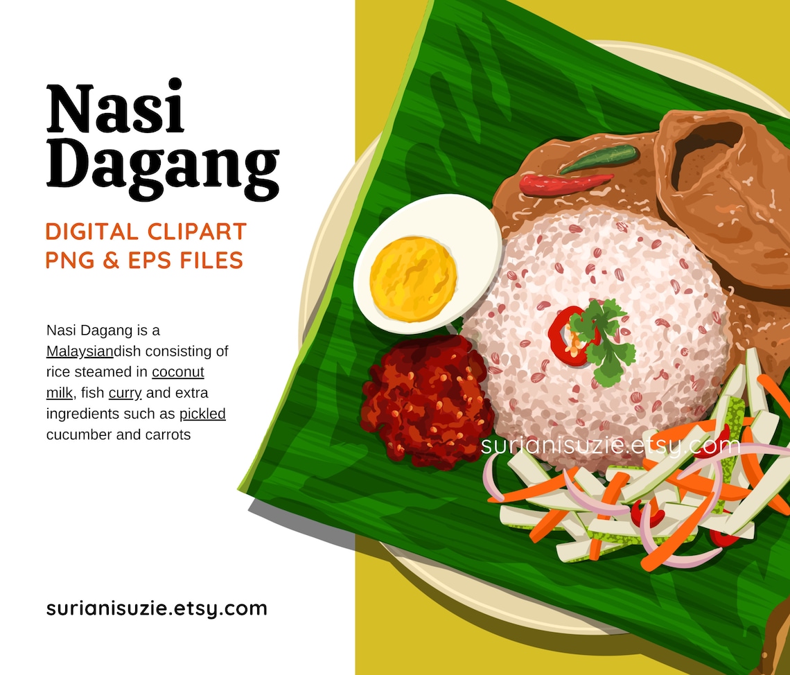 Nasi Lemak Clipart EPS, PNG, Nasi Dagang, Nasi Kerabu, Malaysia, Nasi ...