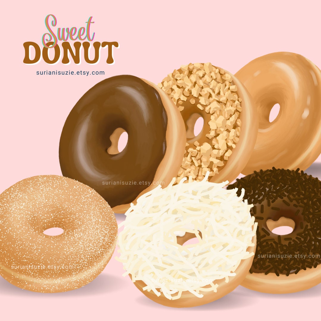 Donut Clipart PNG, Sweet Bites Clip Art, Bakery Cliparts, Cakes Baking ...