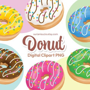 Donut Clipart PNG, Sweet Bites Clip Art, Bakery Cliparts, Cakes Baking ...