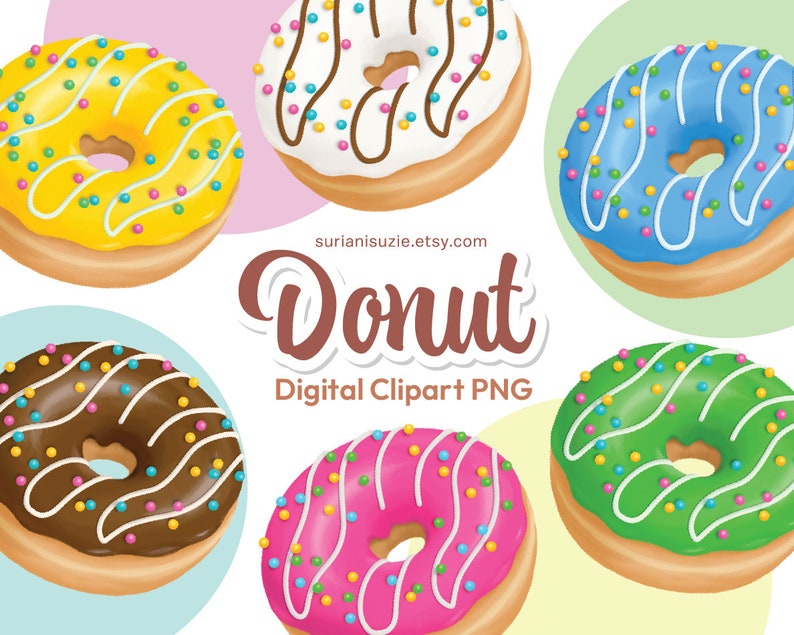 Donut Clipart PNG, Sweet Bites Clip Art, Bakery Cliparts, Cakes Baking ...