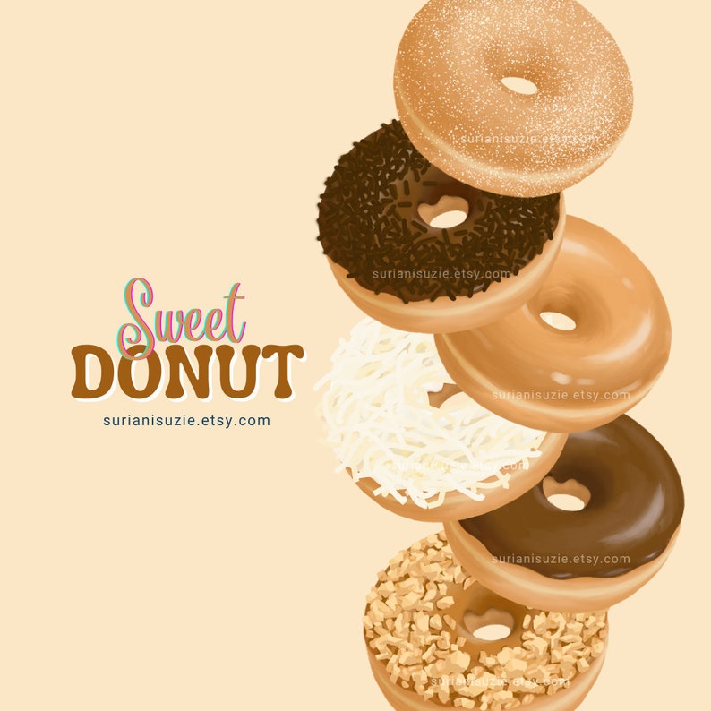 Donut Clipart PNG, Sweet Bites Clip Art, Bakery Cliparts, Cakes Baking ...