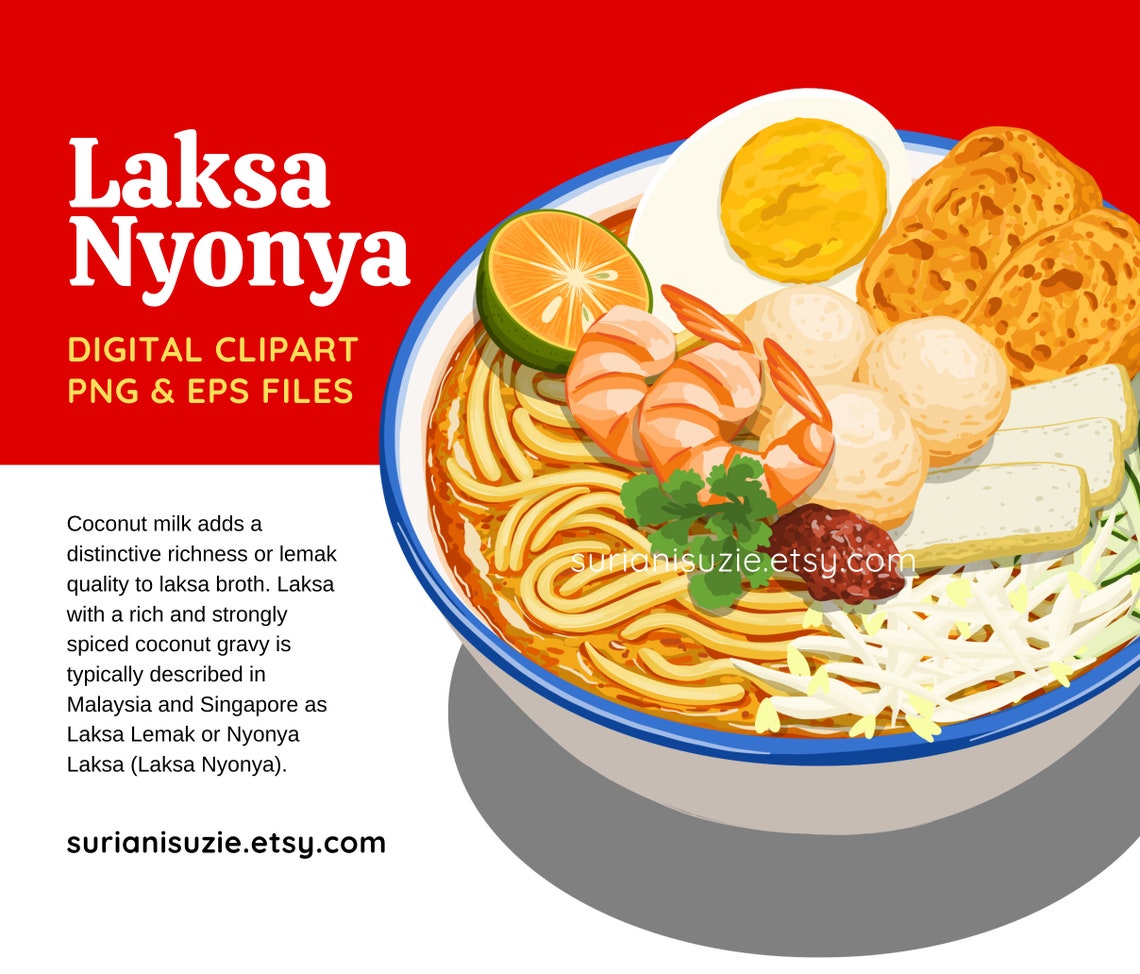 Laksa Clipart, Laksa Penang, Curry Laksa, Malaysia, Singapurisch, EPS ...