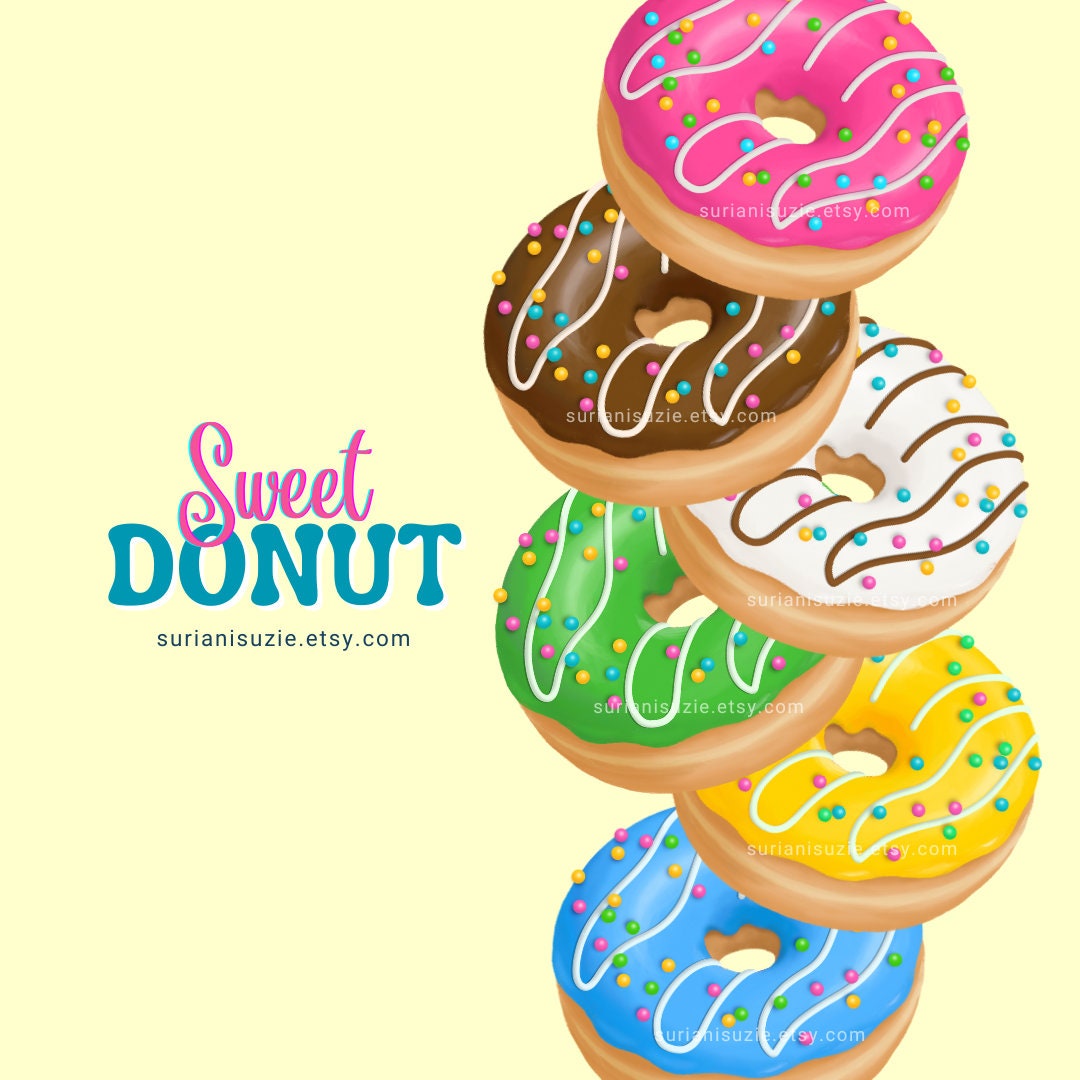 Donut Clipart PNG, Sweet Bites Clip Art, Bakery Cliparts, Cakes Baking ...