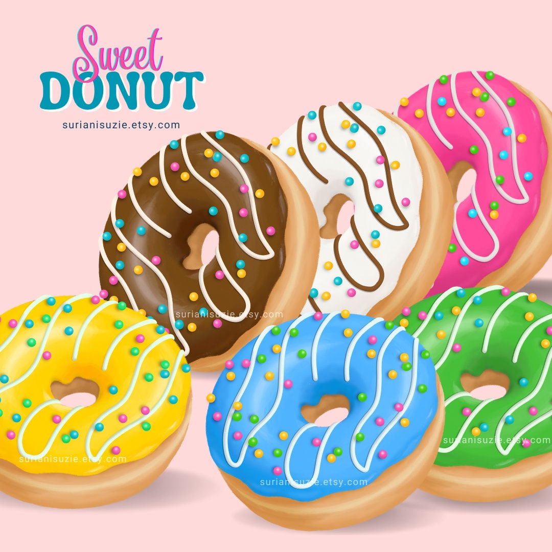Donut Clipart PNG, Sweet Bites Clip Art, Bakery Cliparts, Cakes Baking ...