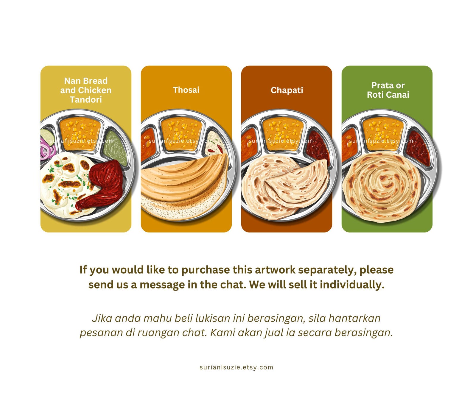 Indian Food Clipart, Chapati, Nan, Thosai, Prata, Roti Canai, EPS, PNG ...