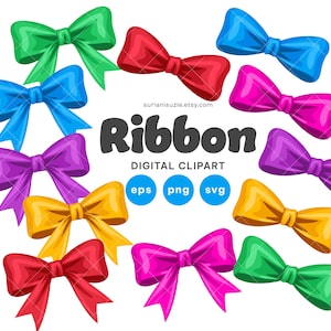 Ribbon Digital Clipart Illustrations for Every Project, Hand Drawn ...