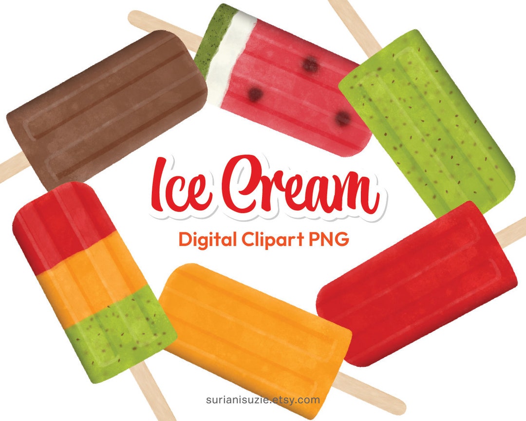 Ice Cream Clipart PNG, Summer Season Cliparts, Ice Pop Clip Art Sticker ...