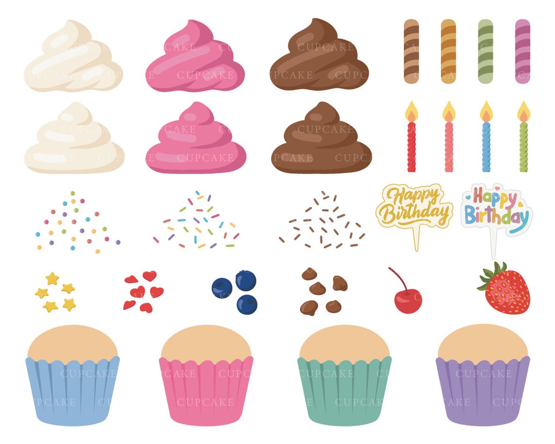 Printable Paper Play Cupcakes Builder PNG, EPS Clipart Vector, Jpg, Svg ...