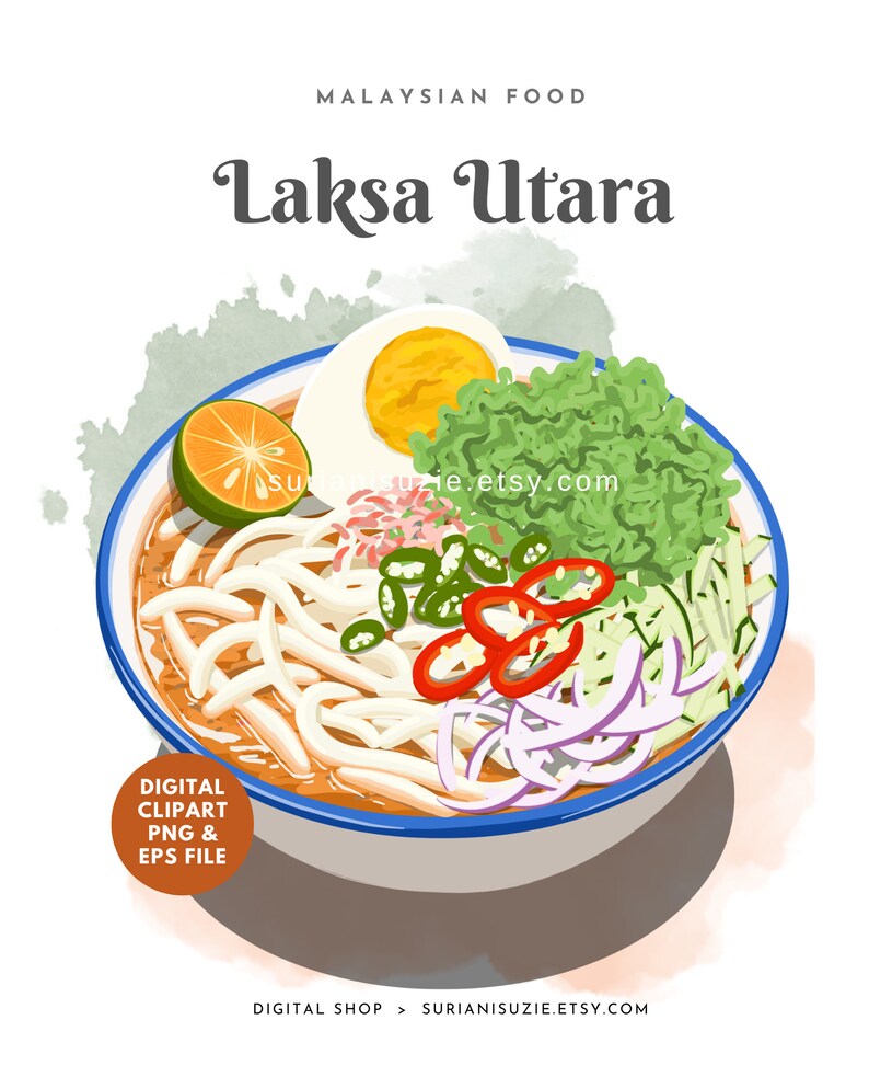 Laksa Clipart, Laksa Penang, Curry Laksa, Malaysia, Singapurisch, EPS ...
