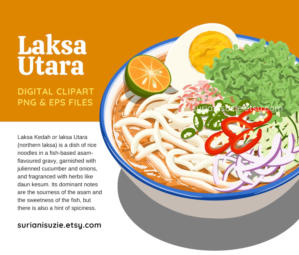 Laksa Clipart, Laksa Penang, Curry Laksa, Malaysia, Singapurisch, EPS ...
