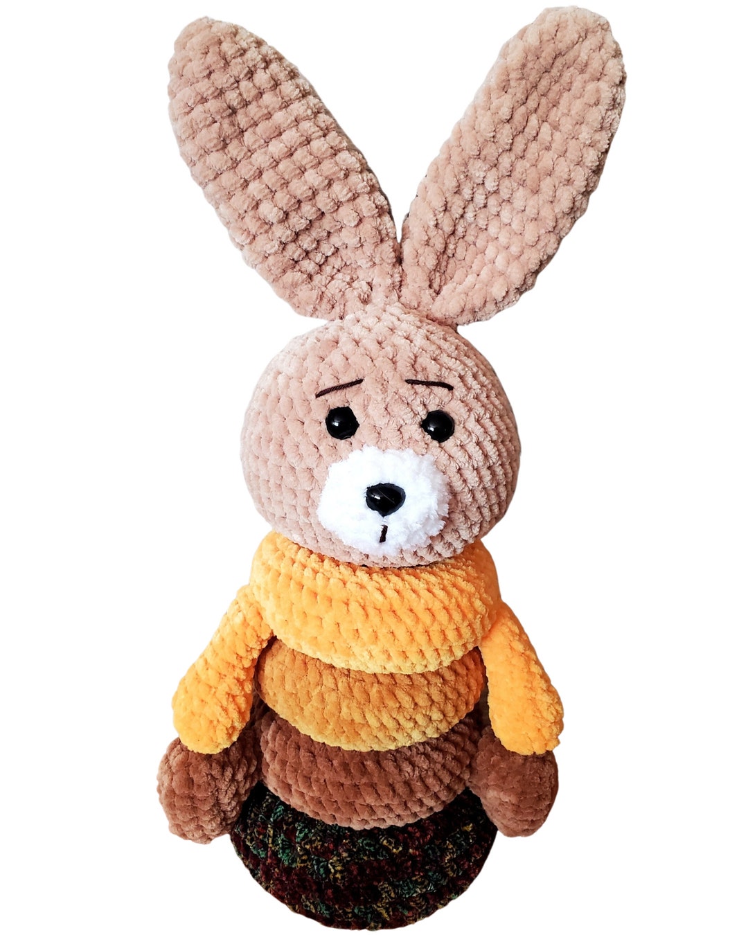 Rabbit Stacking Toy, Handmade Sorting Toy, Easter Gift Idea, Crochet ...