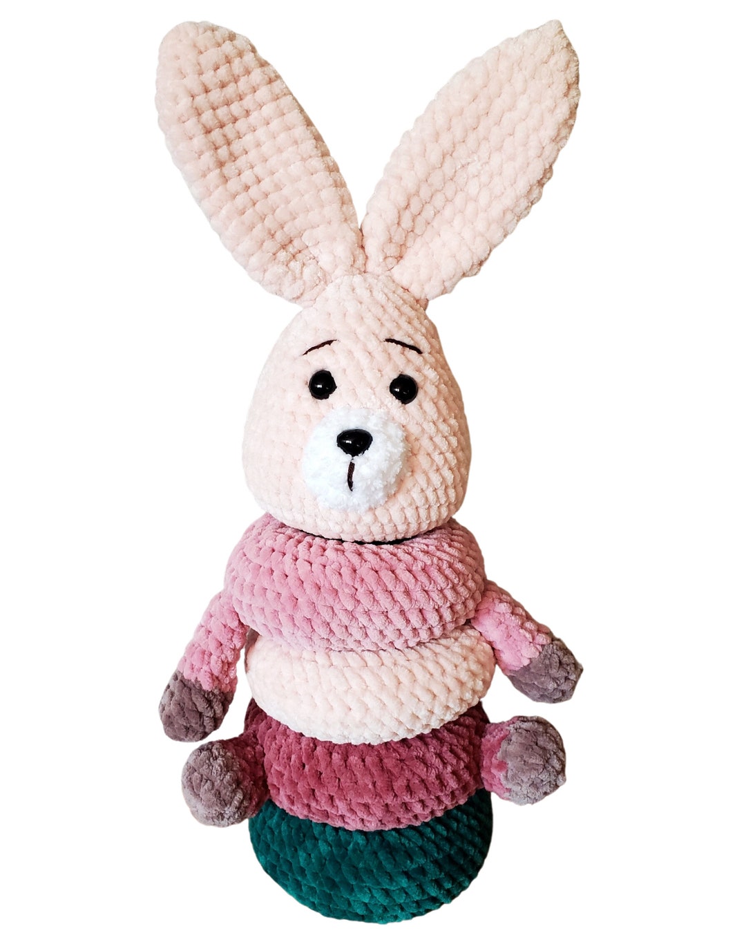 Bunny Stacking Toy, Handmade Sorting Toy, Easter Gift Idea, Crochet Toy ...