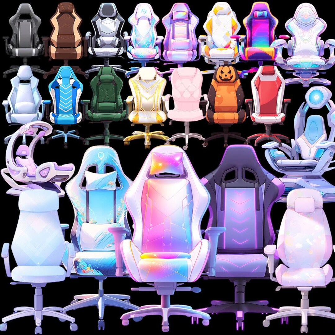 Gaming Chair 52 Illustrations (transparent PNG) - Etsy