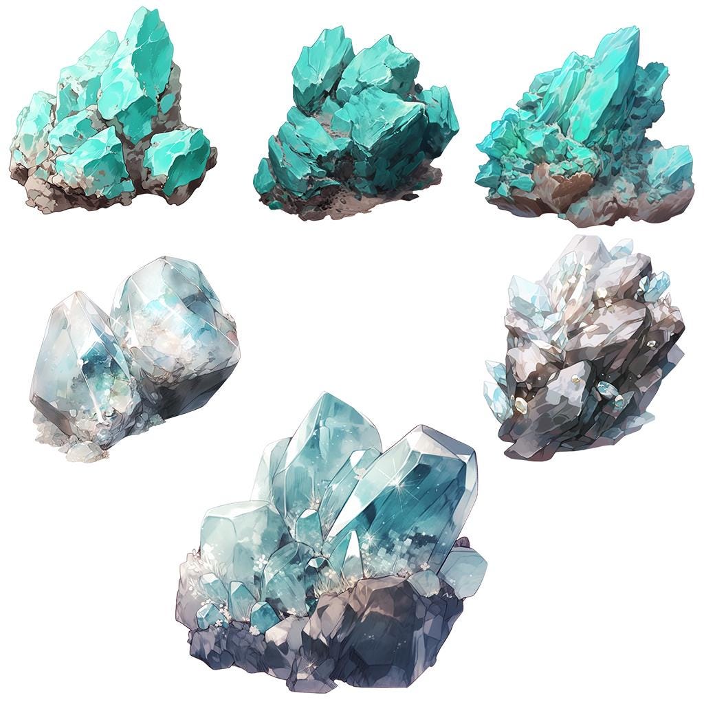 Stone No.1 51 Illustrations (transparent PNG) - Etsy