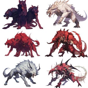 Demon 50 Illustrations (transparent PNG) - Etsy