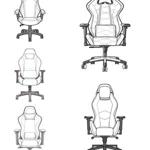 Gaming Chair 52 Illustrations (transparent PNG) - Etsy