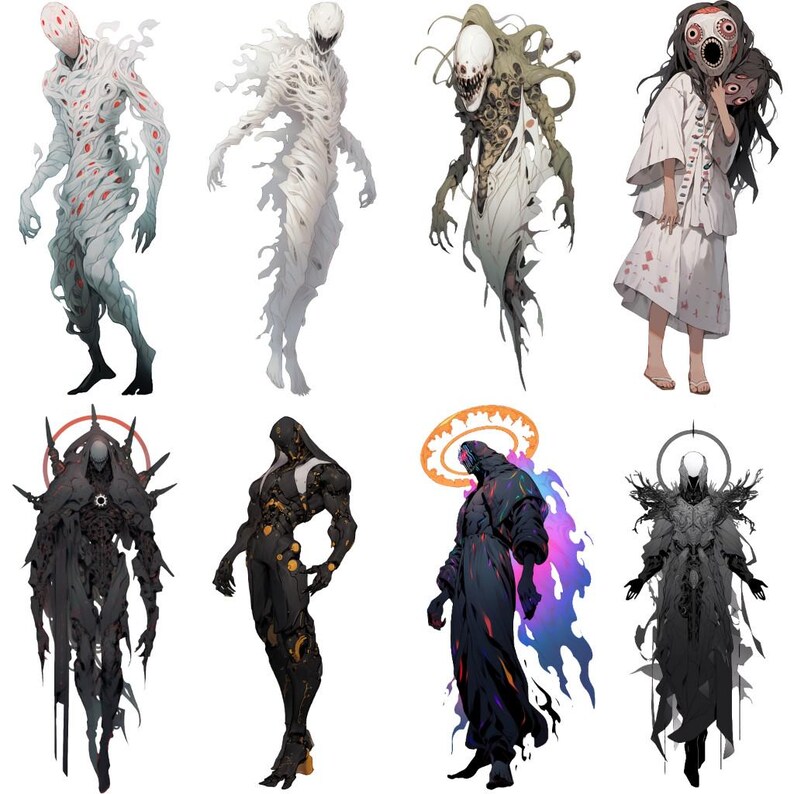 Monster 55 Illustrations (transparent PNG) - Etsy