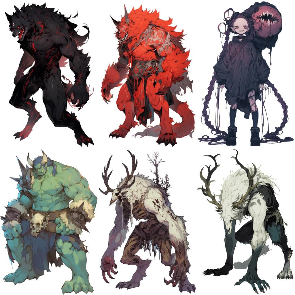 Demon 50 Illustrations (transparent PNG) - Etsy