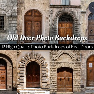 12 High-resolution Digital Backdrops of Old Doors for Photo Backdrop ...