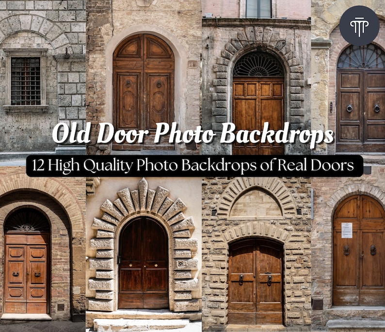 12 High-resolution Digital Backdrops of Old Doors for Photo Backdrop ...