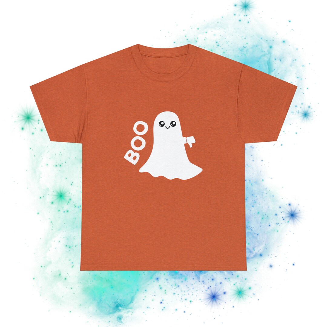 Boo Thumbs Down Ghost Graphic Cotton Tshirt | Spooky Season Shirt Funny ...