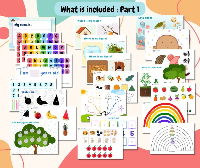Personalised Toddler Busy Book Printable Preschool Activities - Etsy