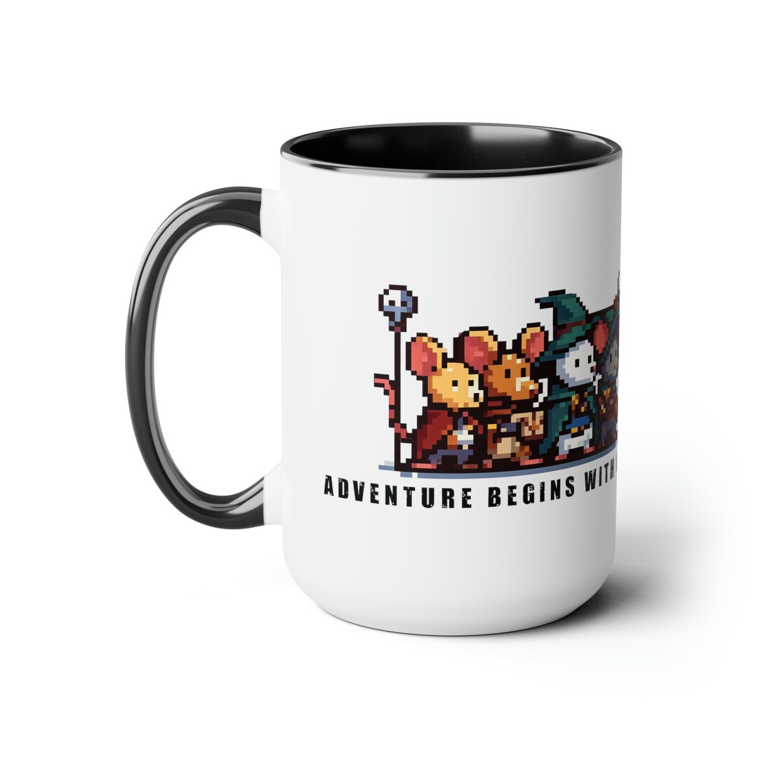 Adventure Begins With Coffee, 8-bit Brew Collection, Two-tone Coffee ...