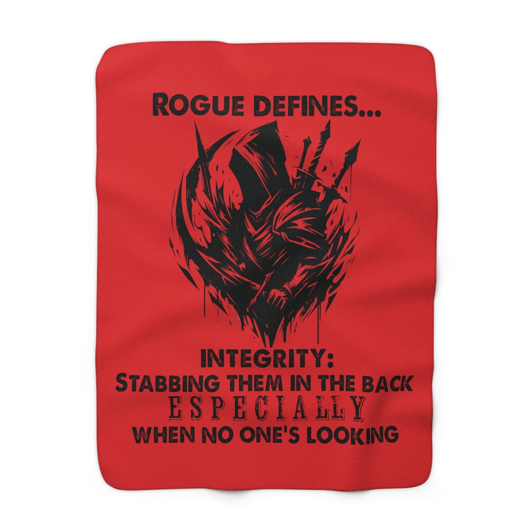 Rogue Defines - Integrity Sherpa Fleece Blanket Dungeons and Dragons ...