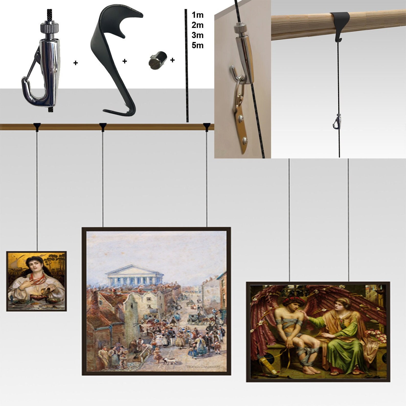 Moulding Hook and Steel Cord to Hang Pictures & Paintings Gallery ...