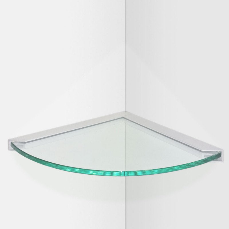 Corner Glass Shelf for Tile Shower Bathroom Glass Shelves Glass Corner ...
