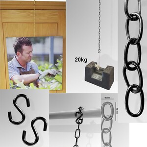 Picture Hanging Chain Kit, Black Decorative Brass Hanger Set - Etsy