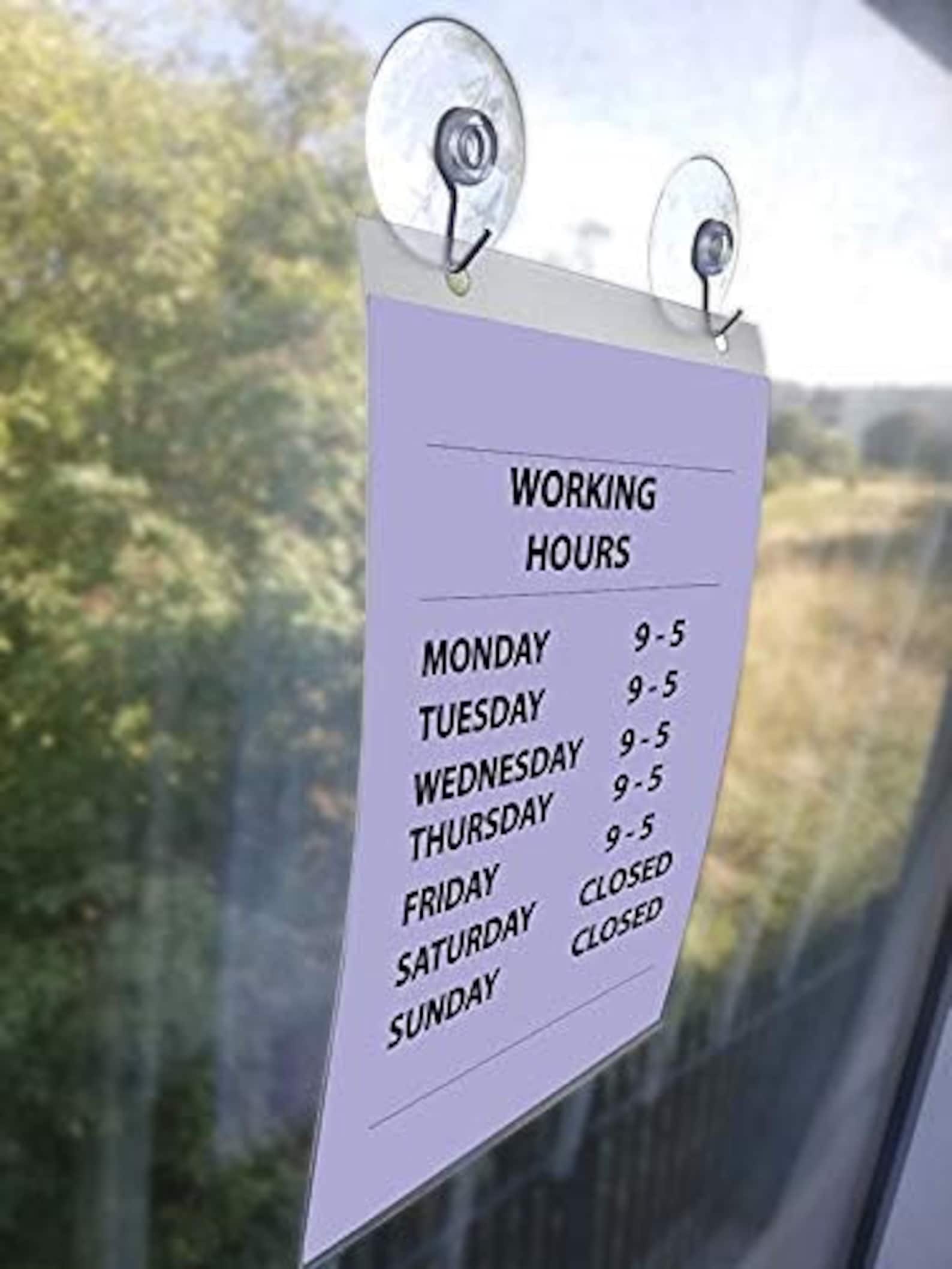 Suction Cup Sign Holder Marketing Display Glass Windows for Shops ...