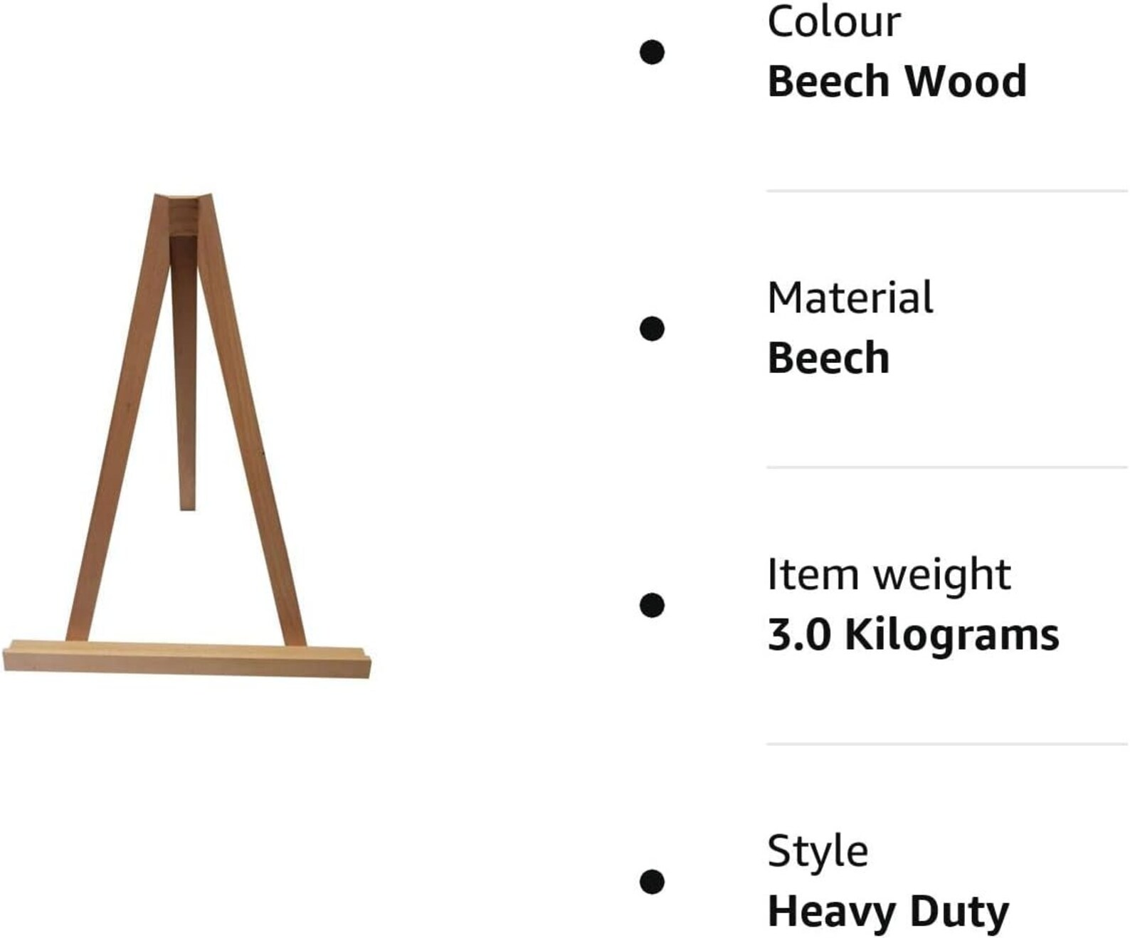 Heavy Duty Wood Table Top Easel 50 CM Greco Tripod Easel A1 Display ...