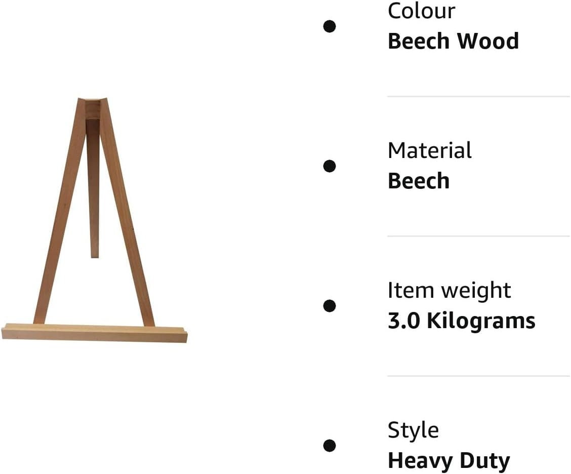Heavy Duty Wood Table Top Easel 50 CM Greco Tripod Easel A1 Display ...