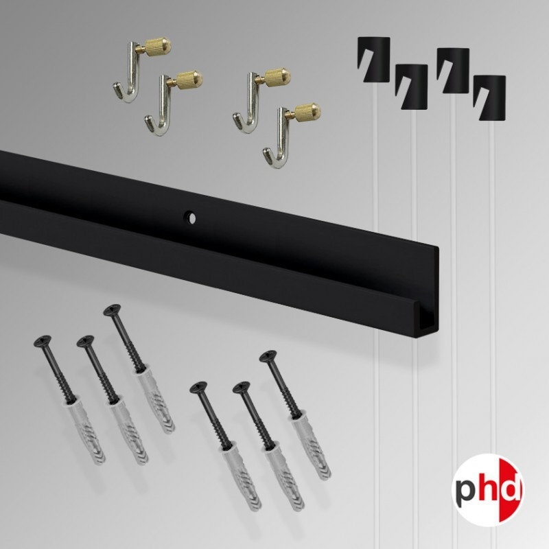 Art Gallery Hanging System, 2m J-rail, 100kg Wall Track Kit - Etsy
