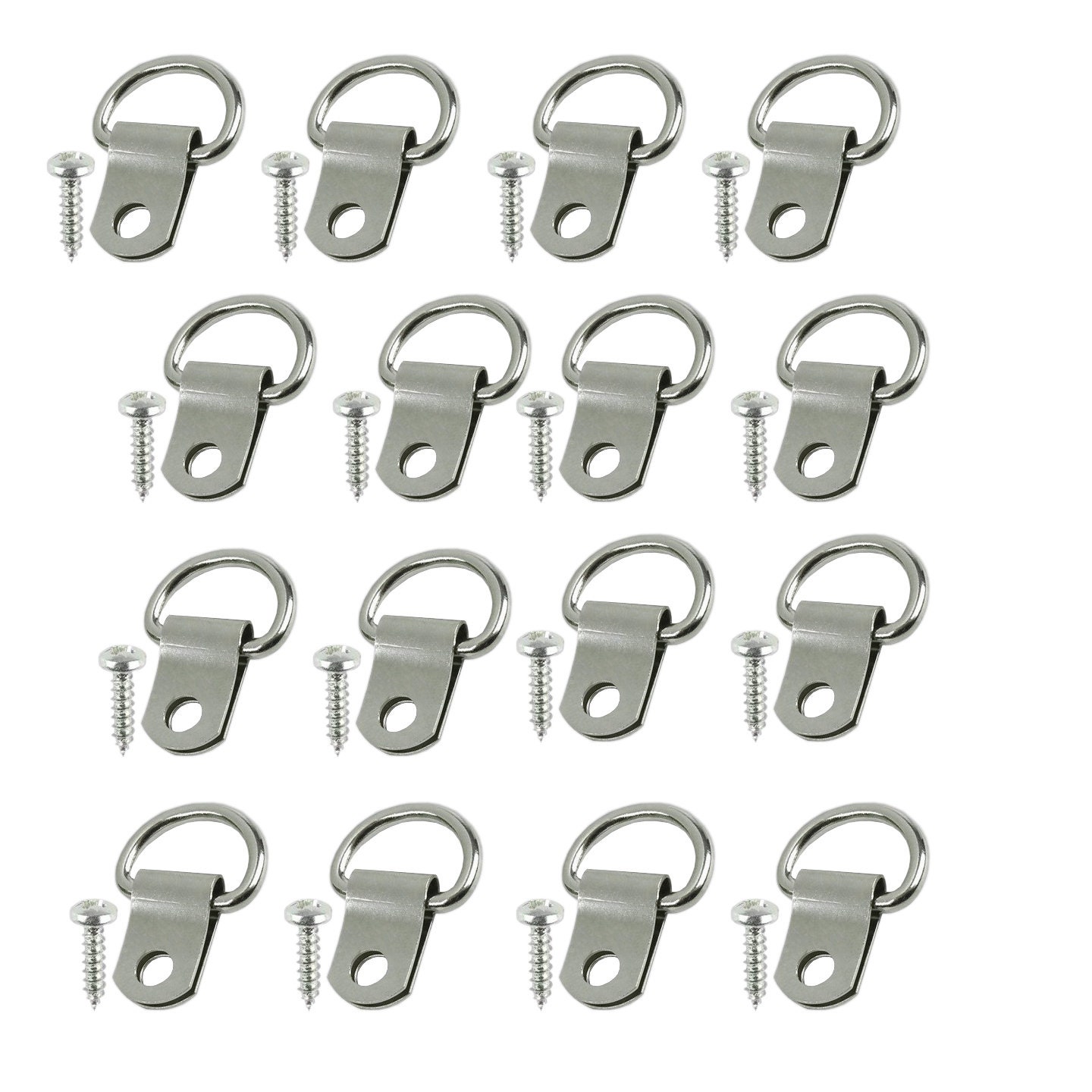 DIY Small D Rings Nickle Plated Picture Frame Hanging Frame Hanger ...