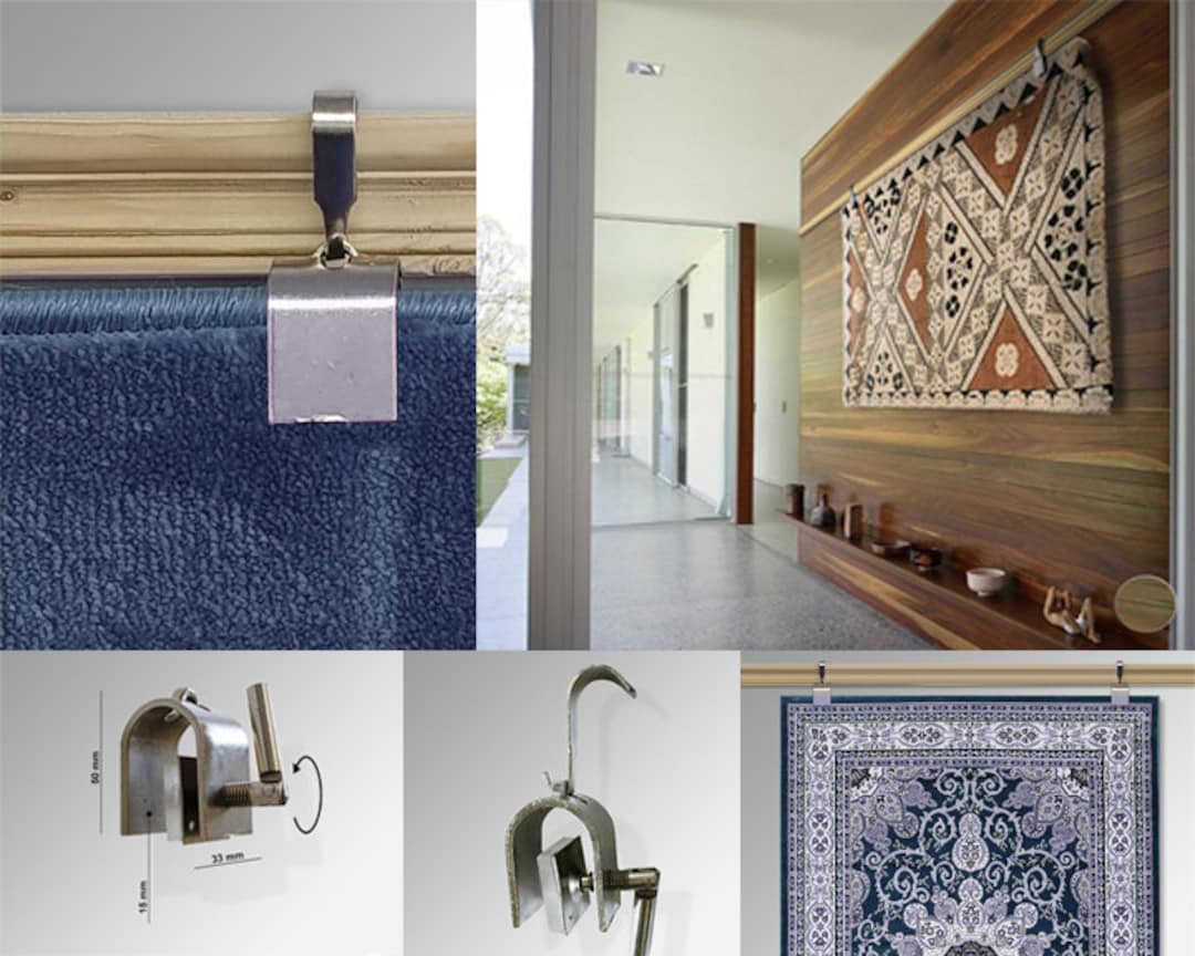 Carpet Hanging Support Rug Hanging Moulding Kit, Dado Clamp Hanger for ...