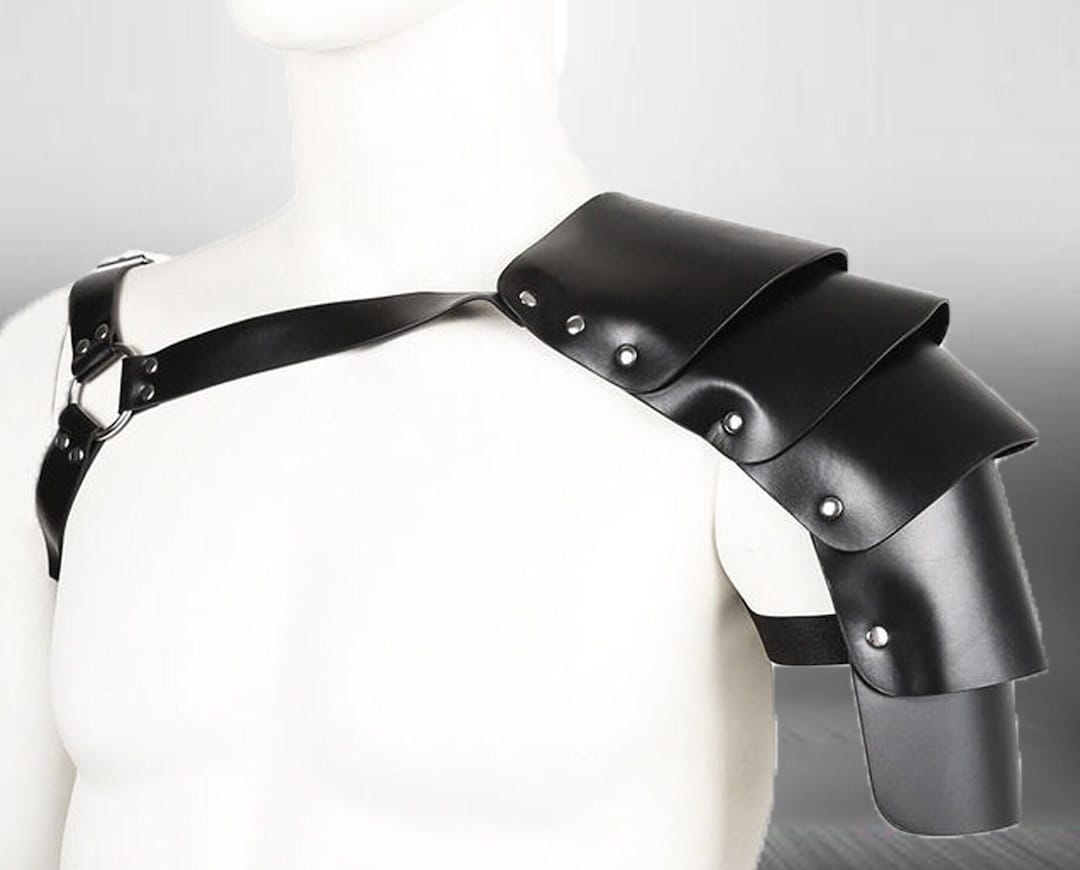 Retro Leather Studded Shoulder Pads Samurai Knight Battle - Etsy