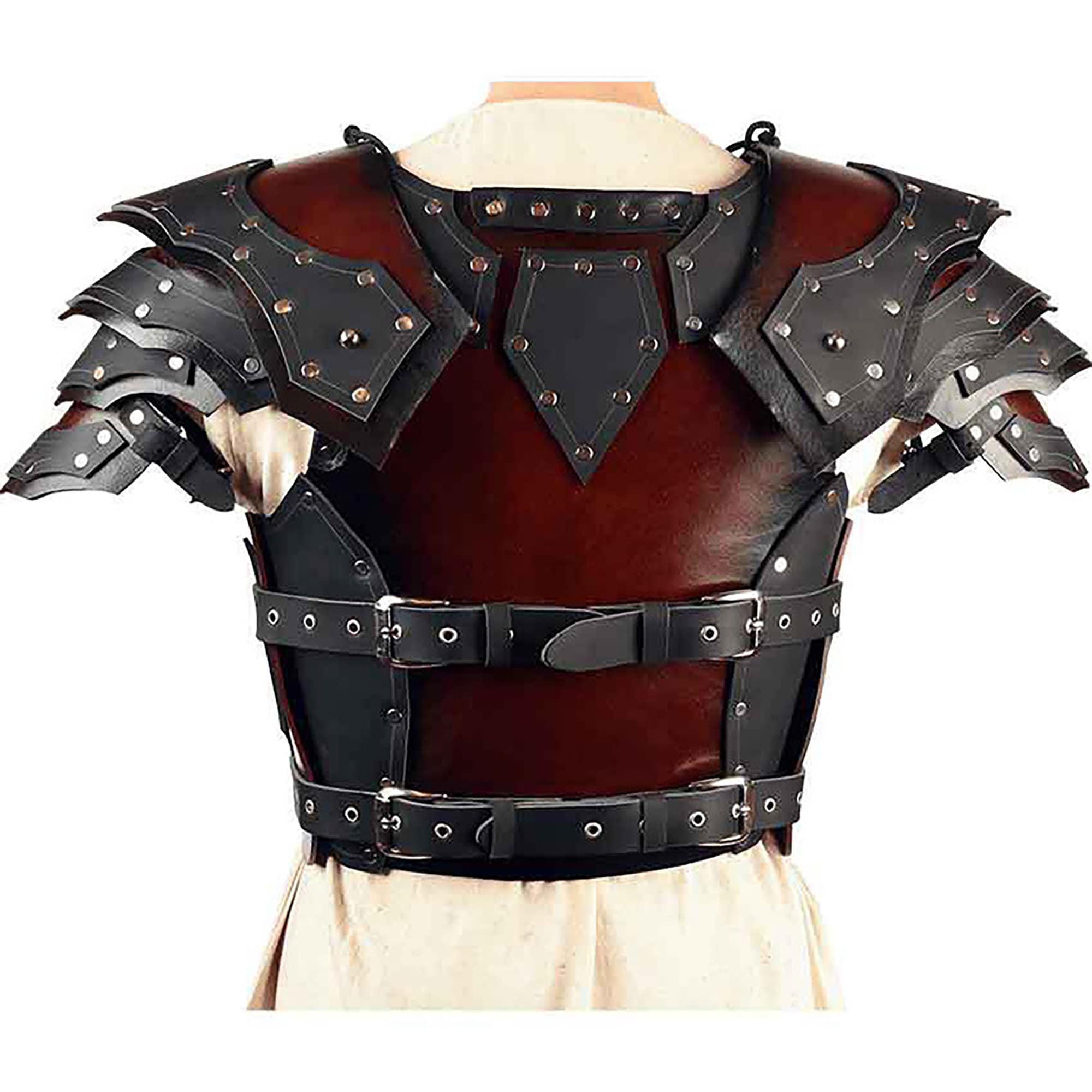 Mens Medieval Viking Knight Pirate Costume Body Shoulder Armor Set ...