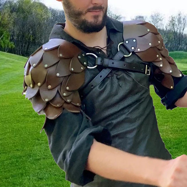 Leather Single Shoulder Armour - Etsy