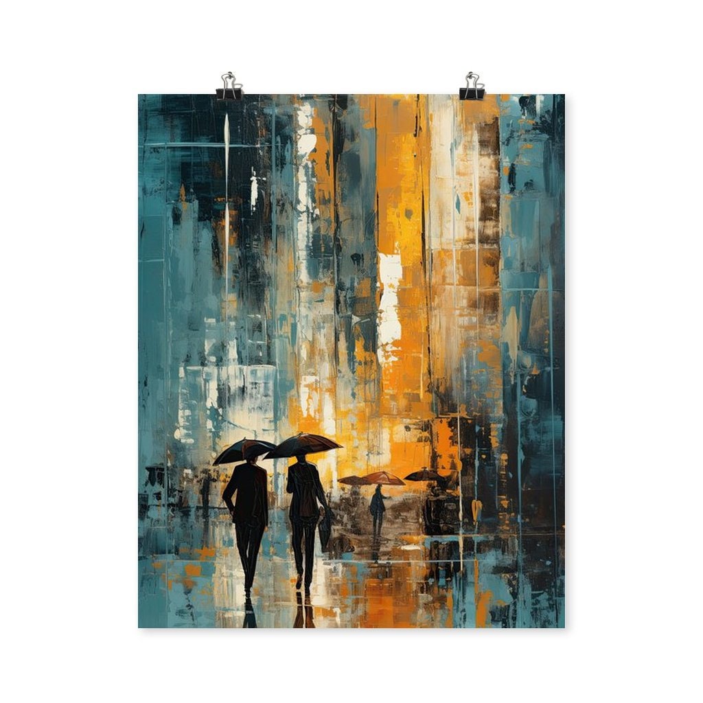 In the Rain Matte Poster - Etsy