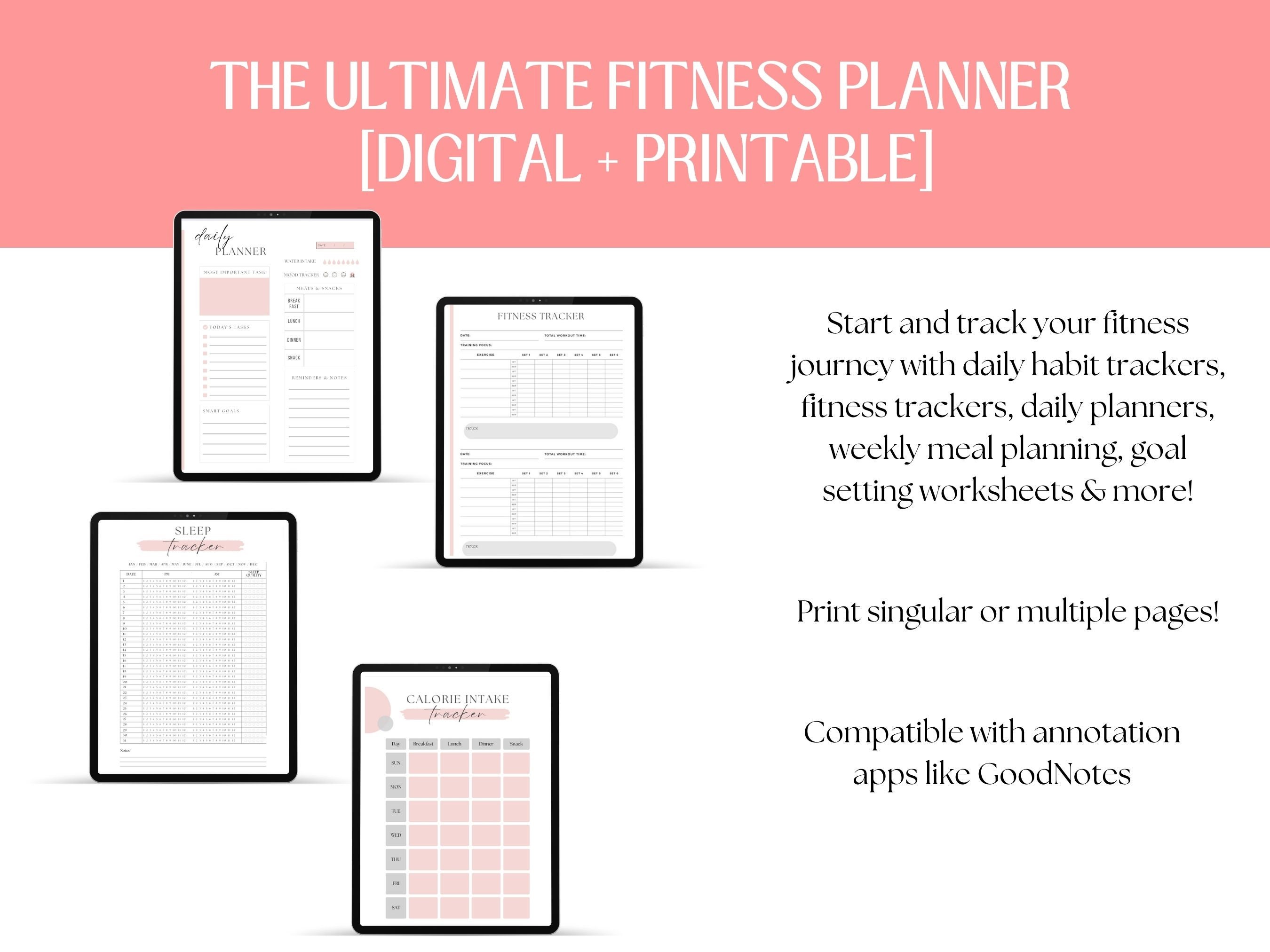 The Ultimate Fitness Planner, Digital Fitness Planner, Digital ...