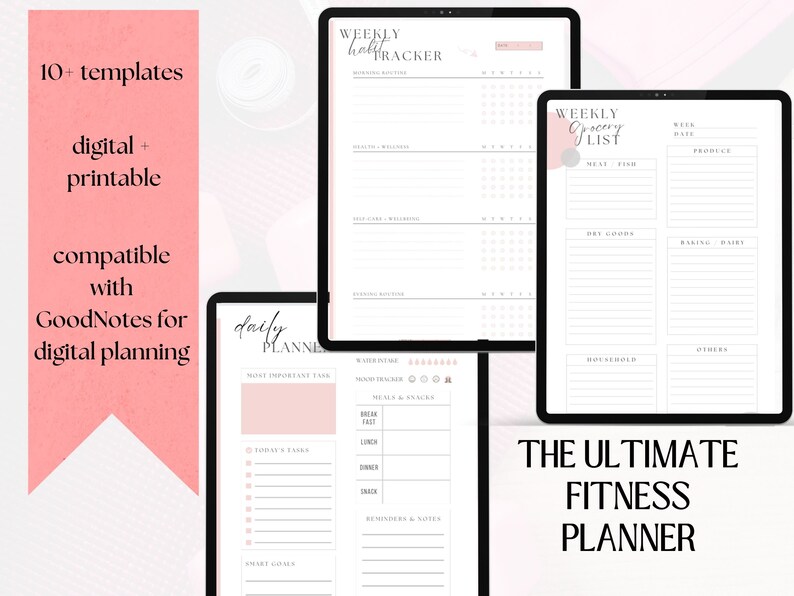 The Ultimate Fitness Planner, Digital Fitness Planner, Digital ...