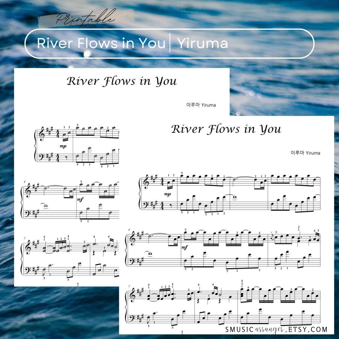 River Flows in You - Yiruma / Original Version. Self-learning Ver. - Etsy